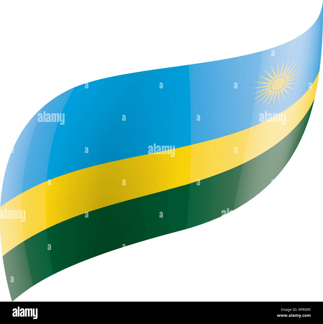 Rwanda flag, vector illustration on a white background Stock Vector ...