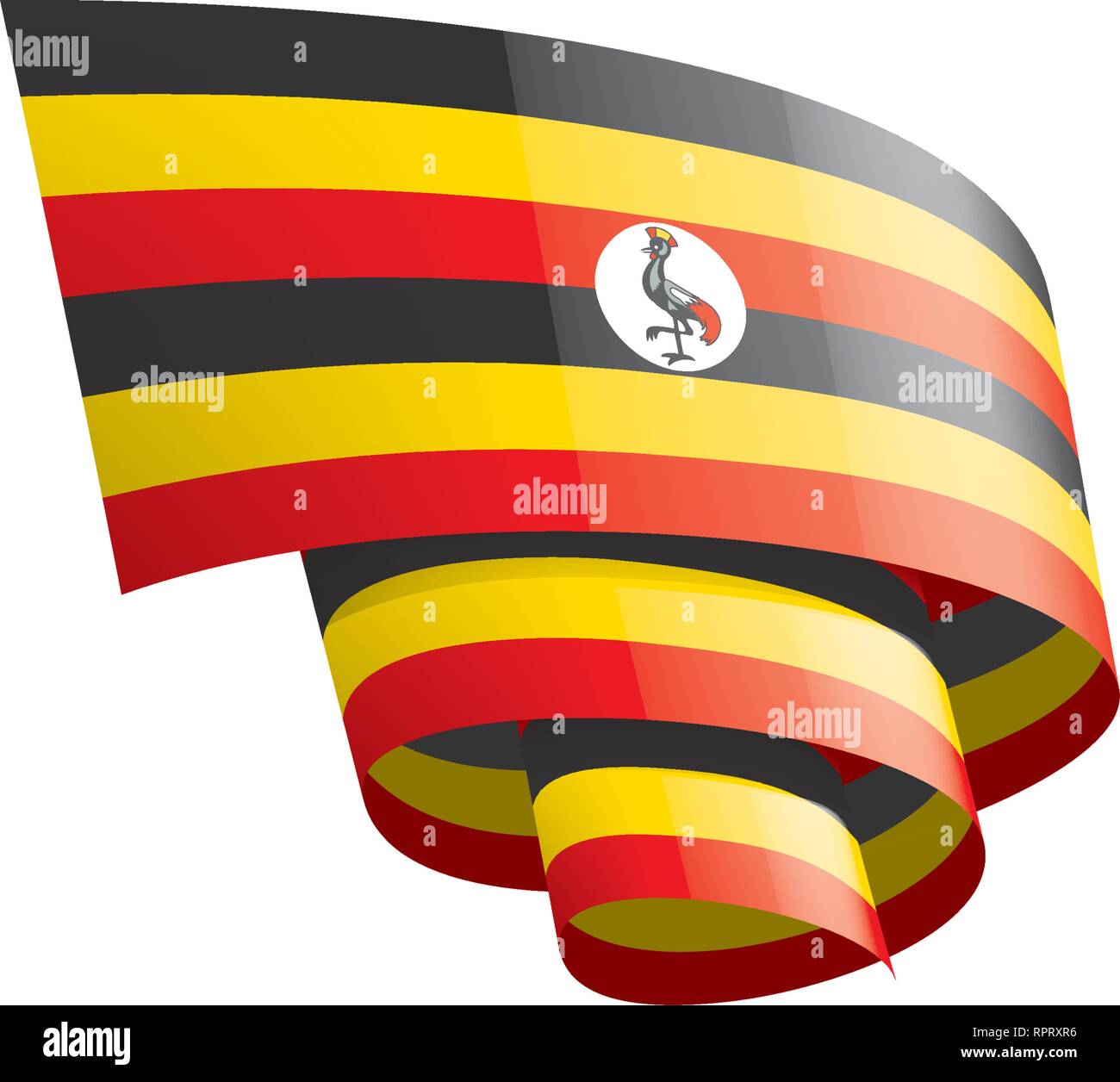 Uganda flag, vector illustration on a white background Stock Vector Image & Art - Alamy