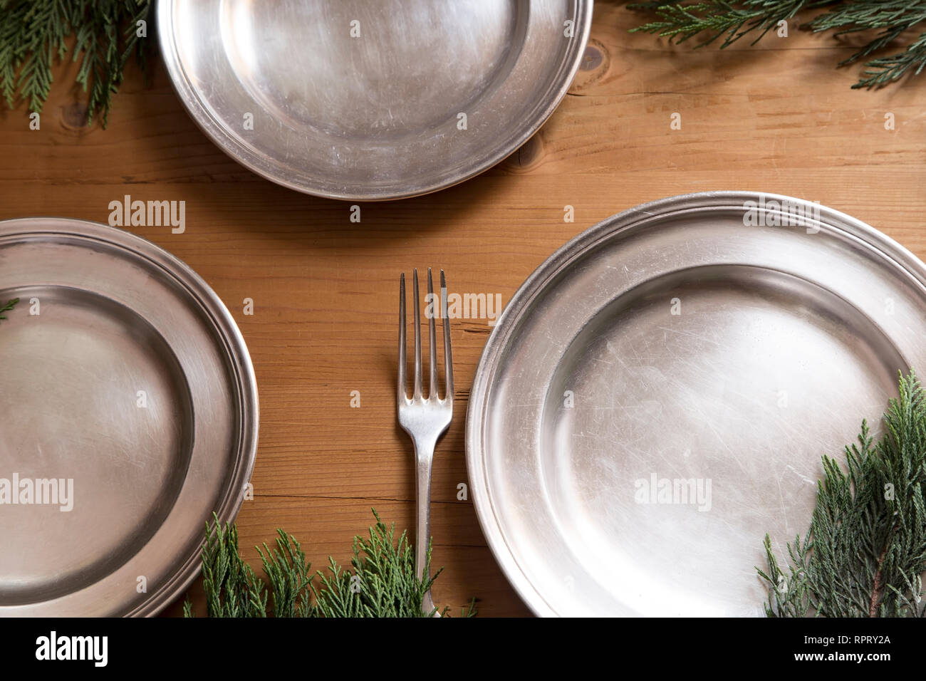 Table setting from above Stock Photo - Alamy