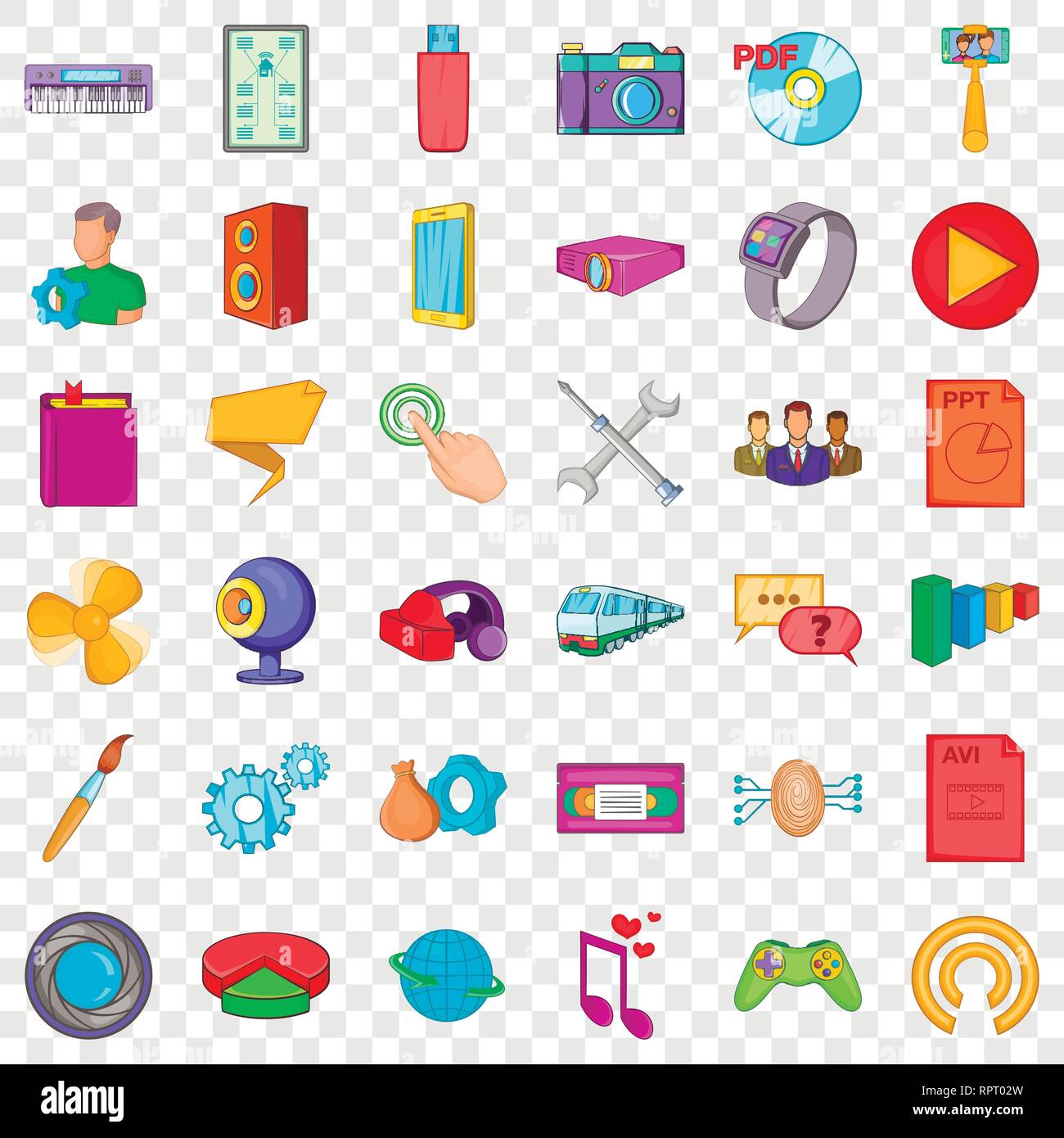 Application for gadget icons set, cartoon style Stock Vector Image ...