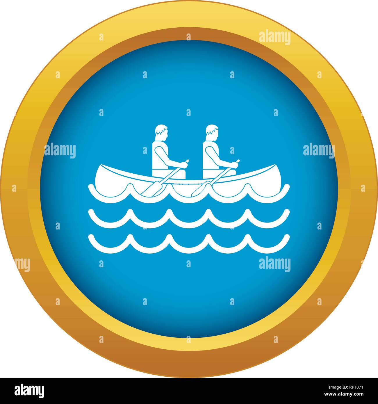 Canoeing icon blue vector isolated Stock Vector Image & Art - Alamy