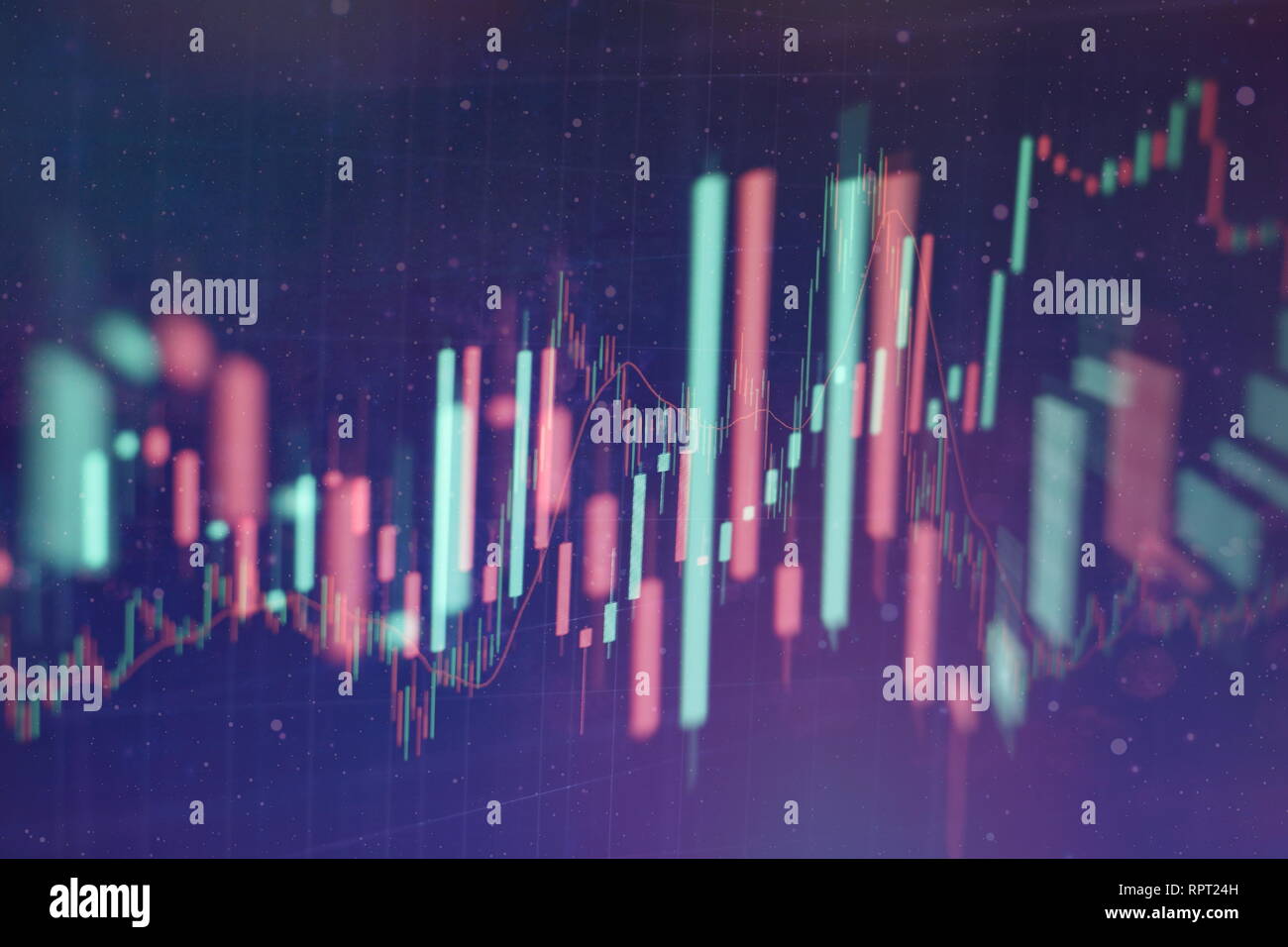 graph with diagrams on the stock market, for business and financial ...