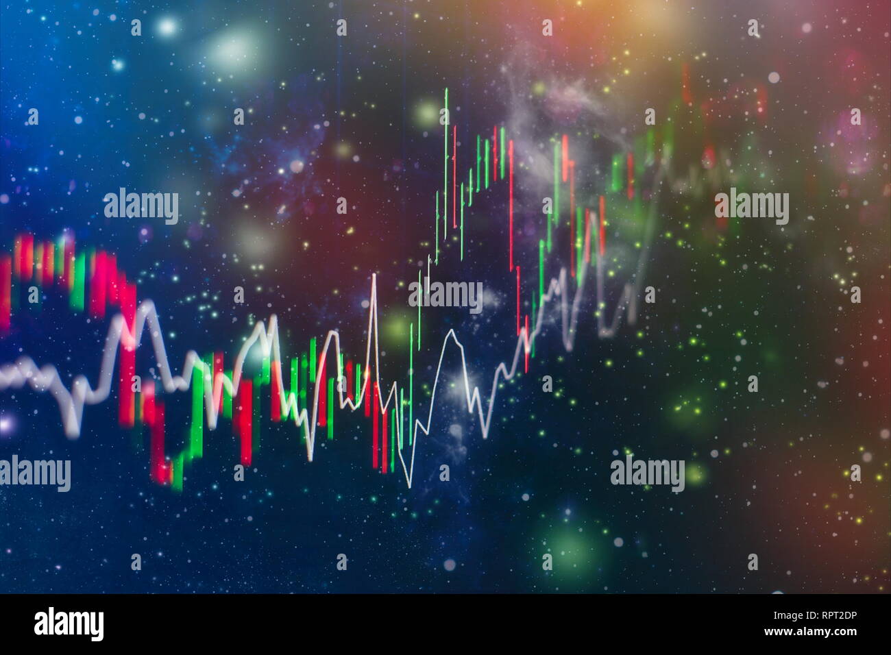 Abstract glowing forex chart interface wallpaper. Investment, trade ...