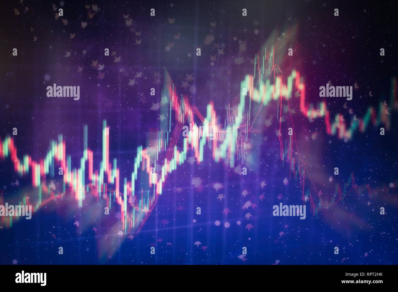 Abstract glowing forex chart interface wallpaper. Investment, trade ...