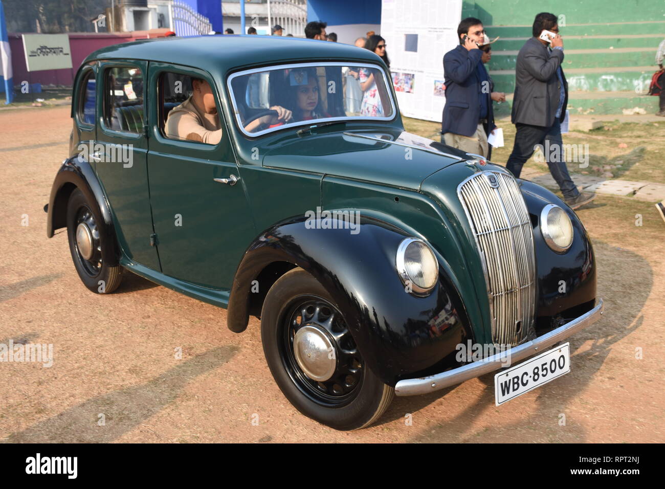 1948 Morris 8 car with 8 hp and 4 cylinder engine. WBC 8500 India Stock ...
