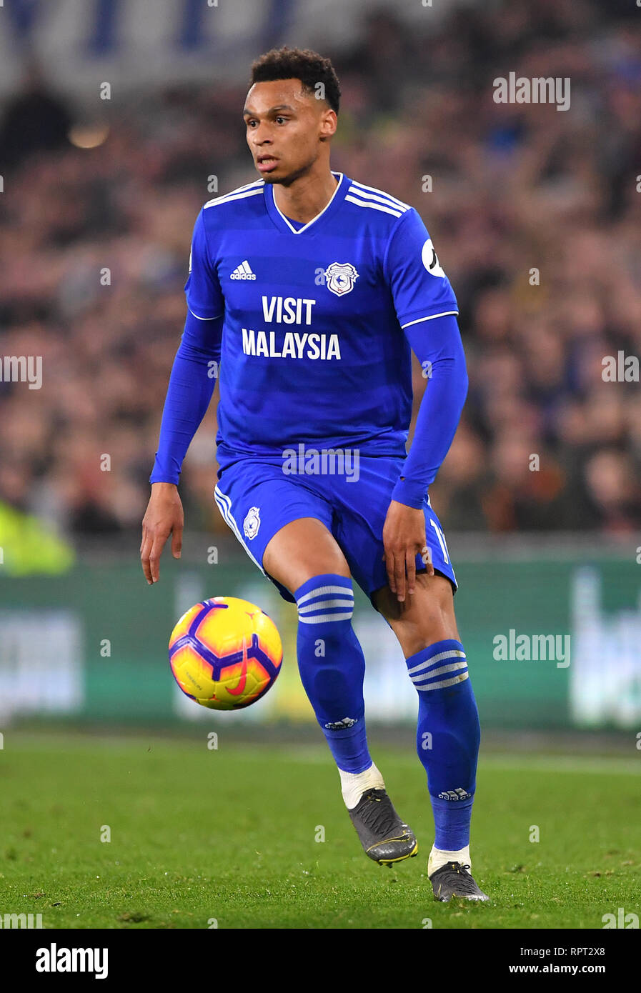 Cardiff City's Josh Murphy in action during the Premier League match at ...