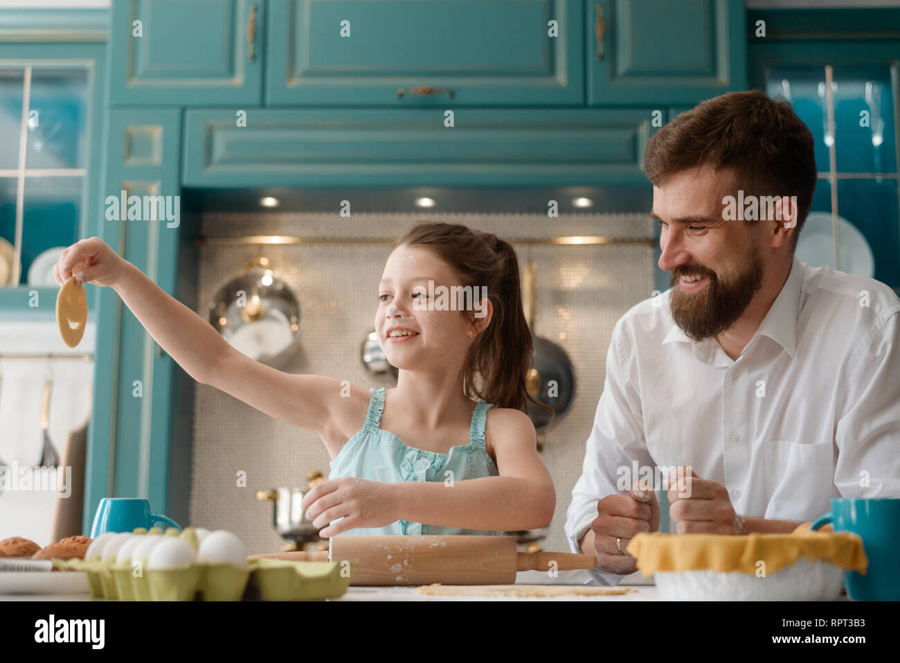Girl and her daddy Stock Photo - Alamy