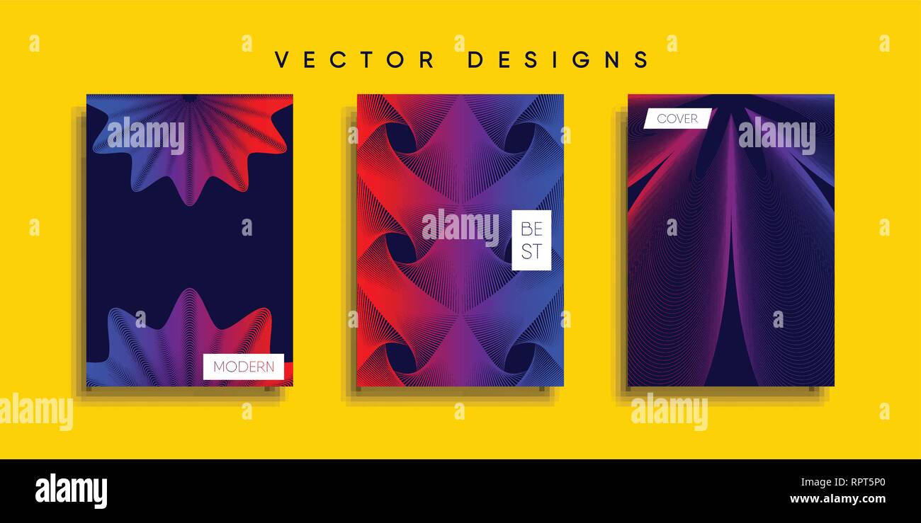 Minimal Vector cover designs. Future Poster template Stock Vector Image ...