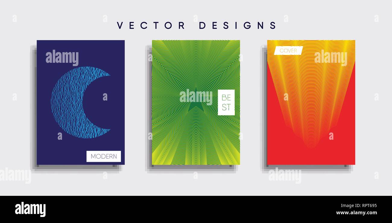 Minimal Vector cover designs. Future Poster template Stock Vector Image ...