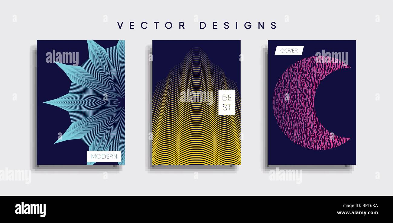 Minimal Vector cover designs. Future Poster template Stock Vector Image ...