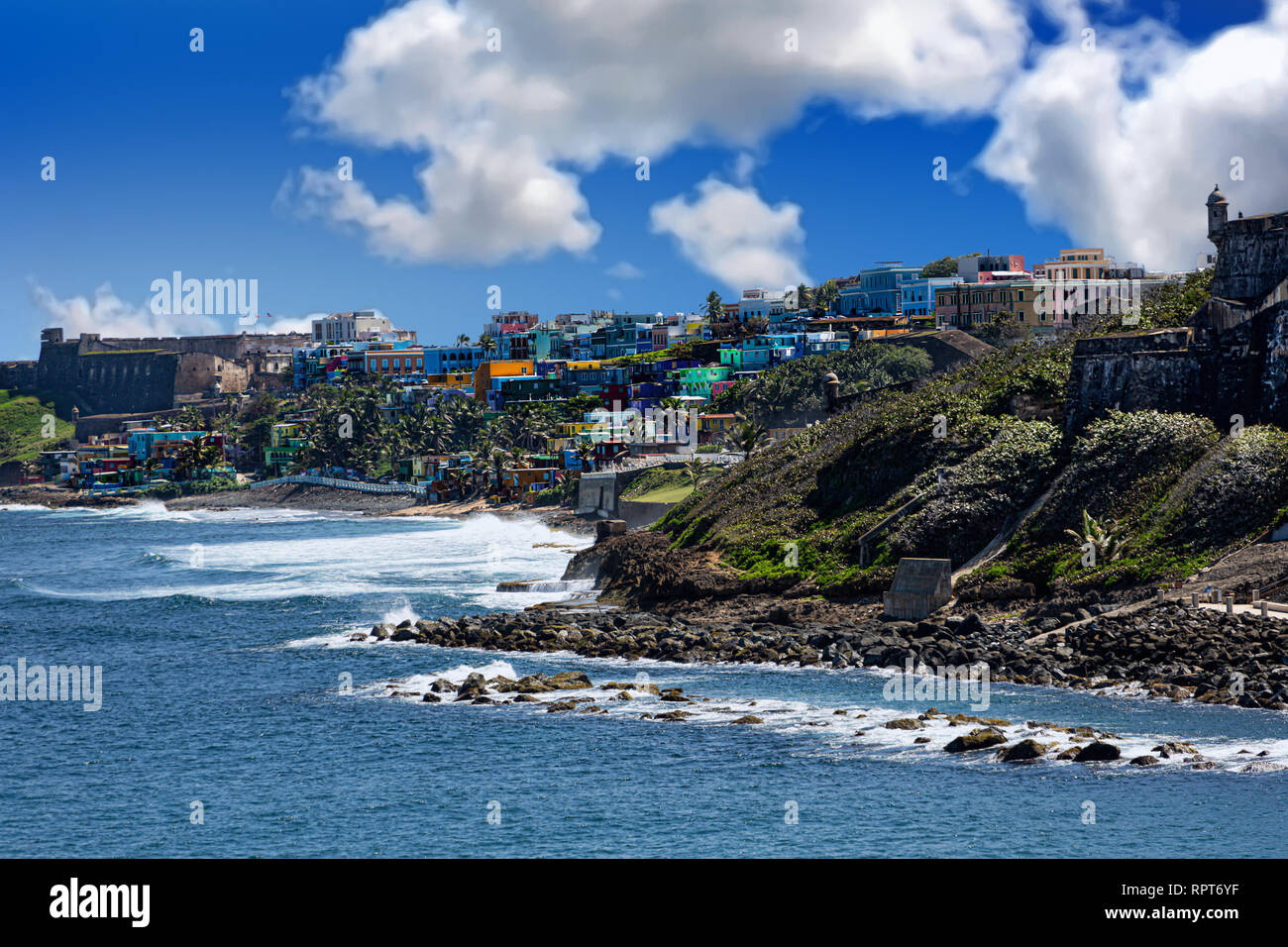 The Colorful Coast in Old San Juan known as La Perla, or The Pearl ...