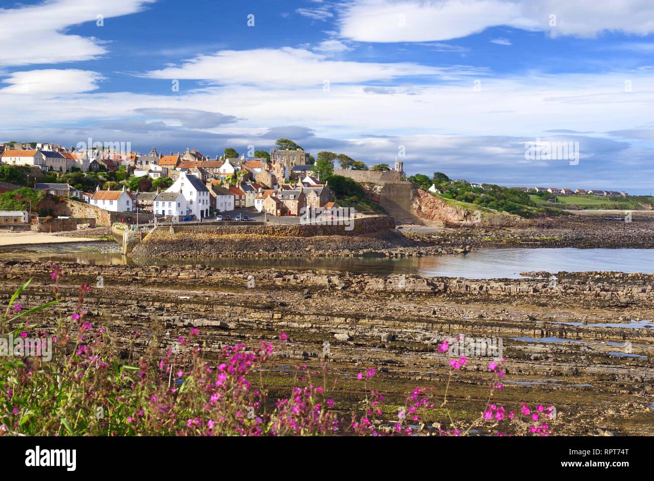 Small Medieval Harbour and Fishing Village of Crail, along the Fife ...