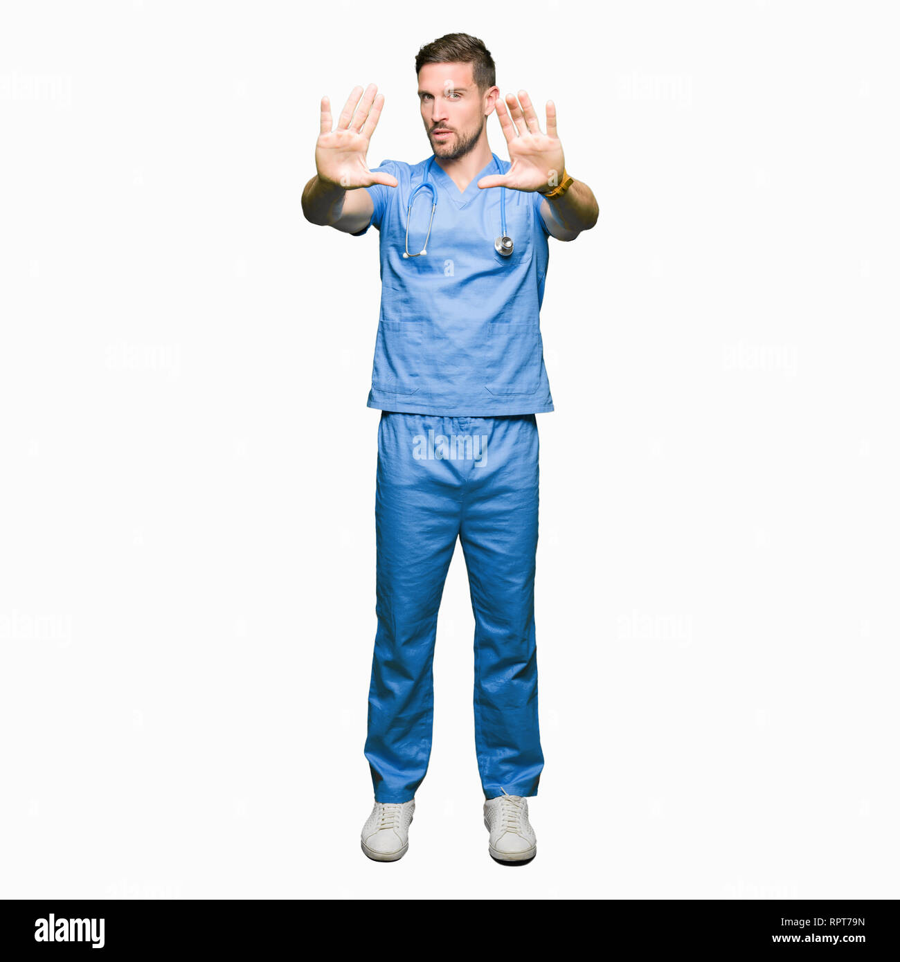 Photo man doing hand Cut Out Stock Images & Pictures - Alamy