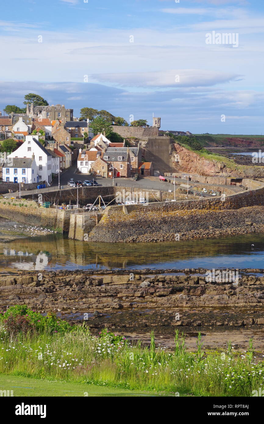 Small Medieval Harbour and Fishing Village of Crail, along the Fife ...