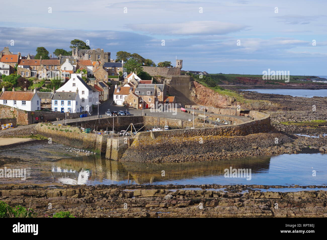 Small Medieval Harbour and Fishing Village of Crail, along the Fife ...