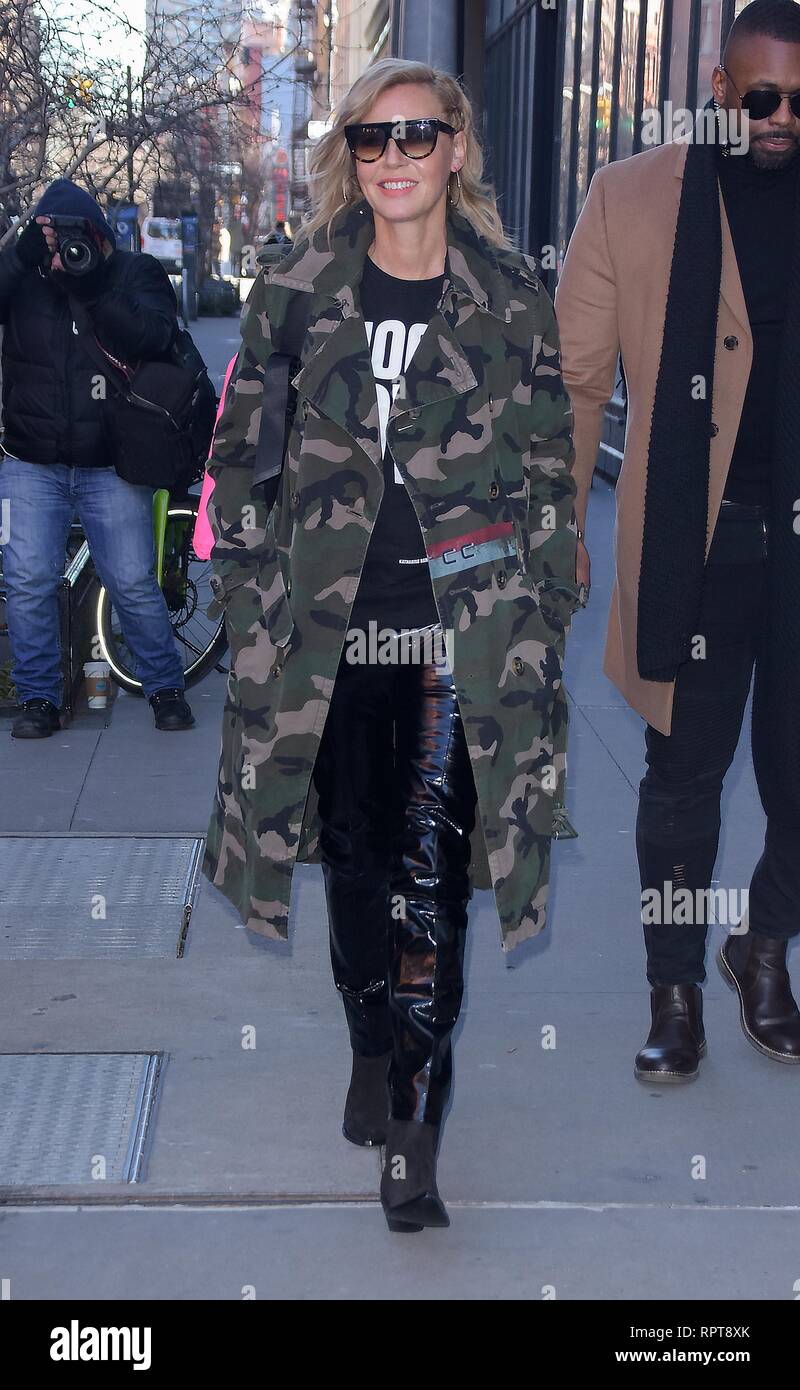 Celebrities arrive at the AOL Build studio Featuring: Connie Nielson ...