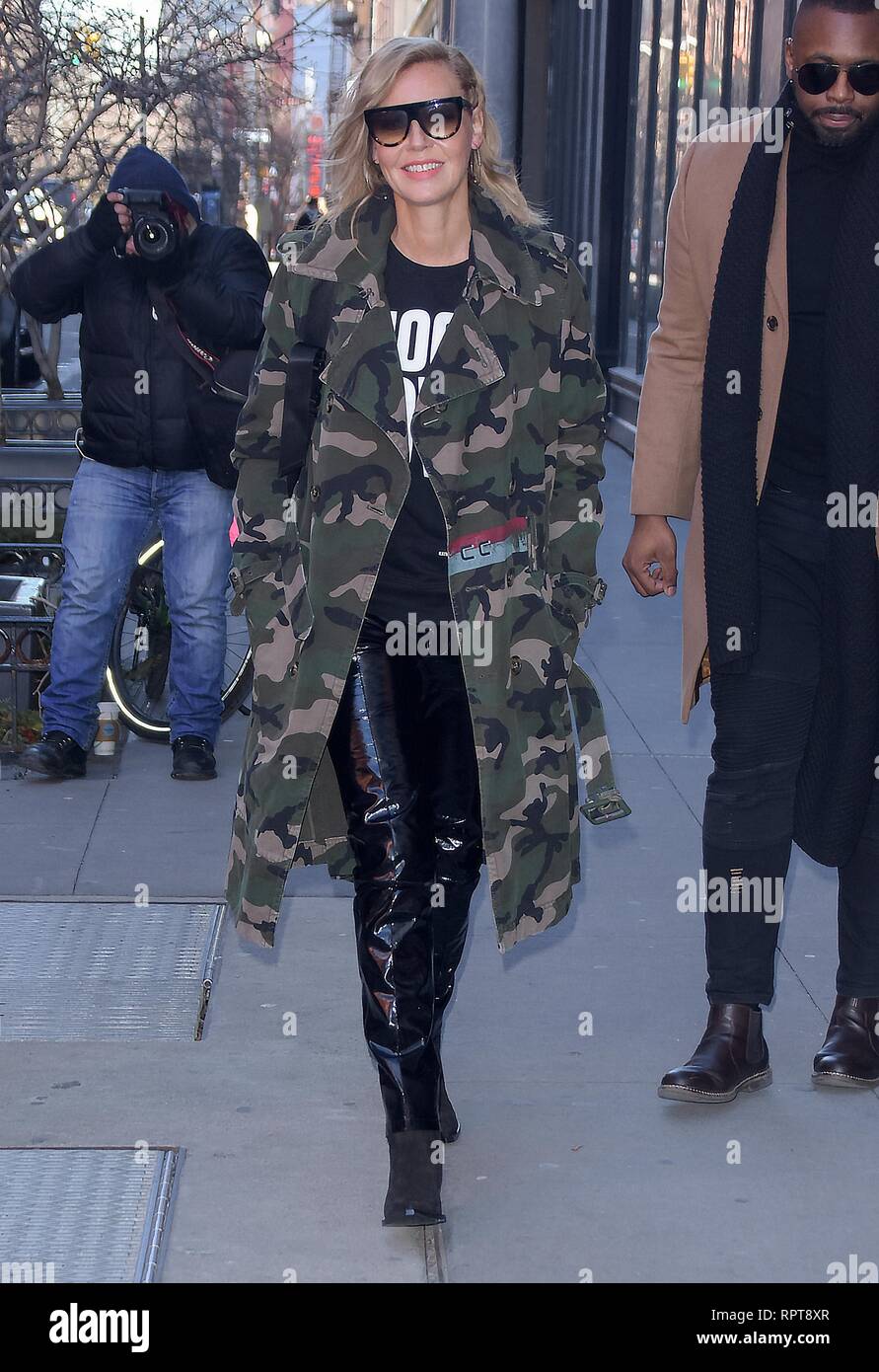 Celebrities arrive at the AOL Build studio Featuring: Connie Nielson ...