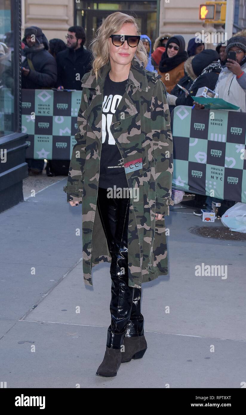 Celebrities arrive at the AOL Build studio Featuring: Connie Nielson ...