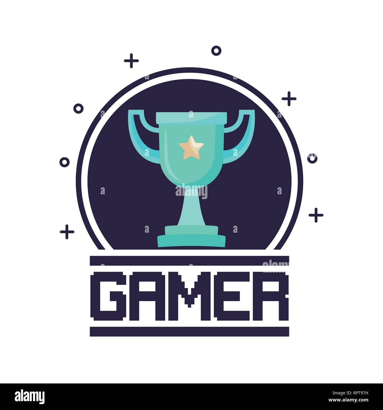 classic video game trophy vector illustration design Stock Vector Image ...