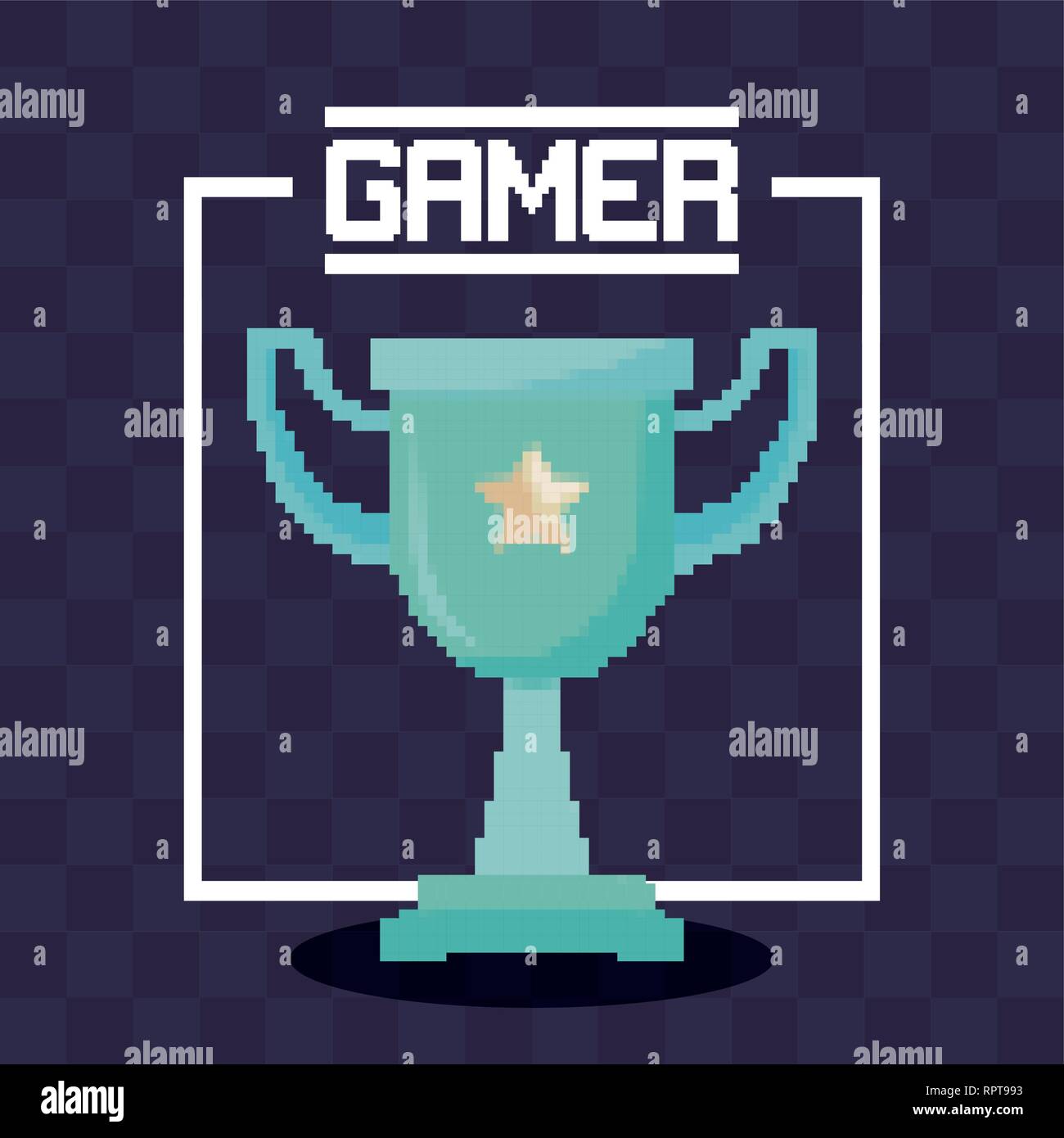 classic video game trophy vector illustration design Stock Vector Image ...