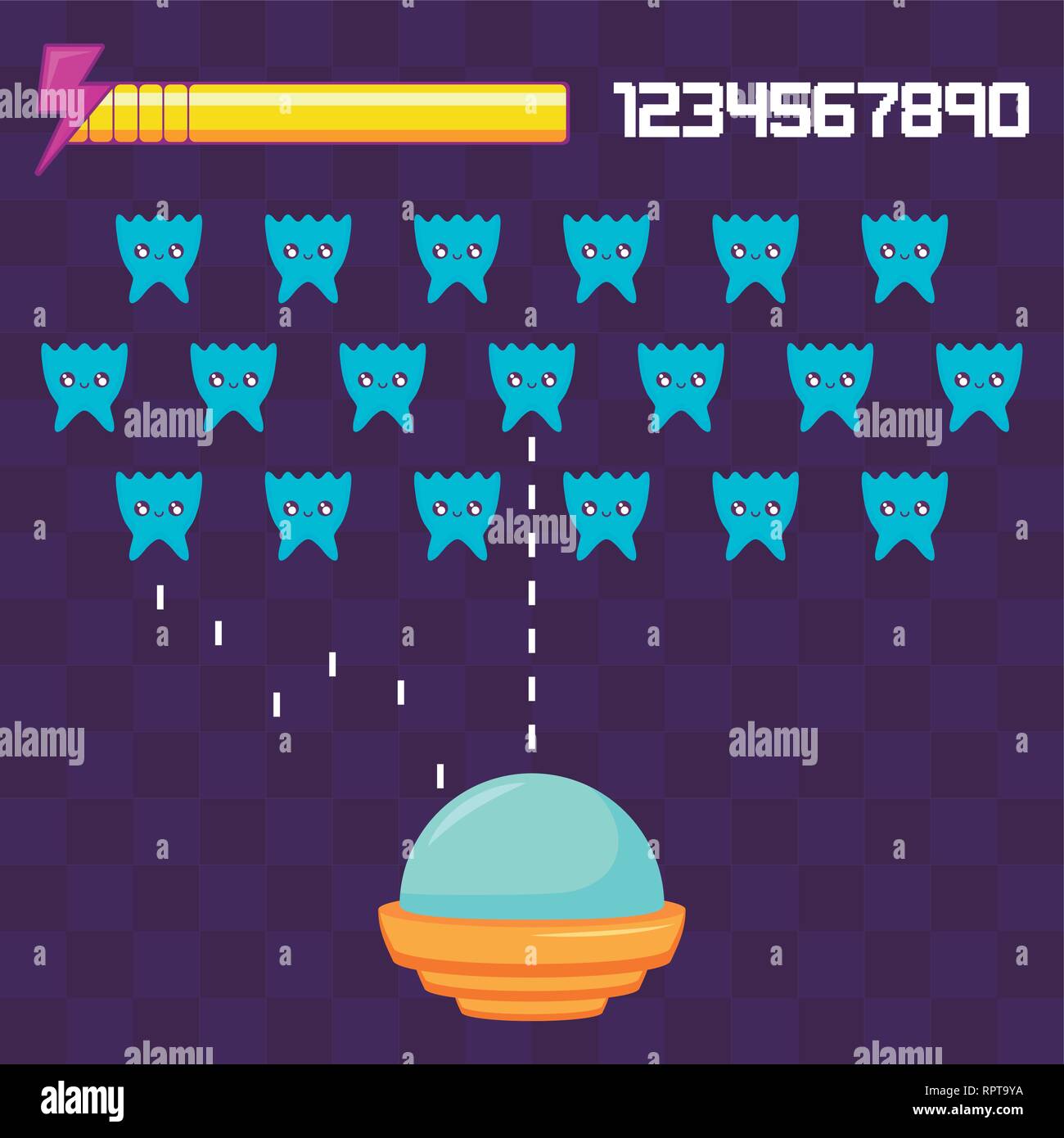 classic video game ufos flying vector illustration design Stock Vector ...