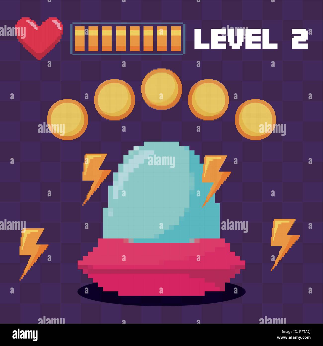 classic video game ufo flying vector illustration design Stock Vector ...