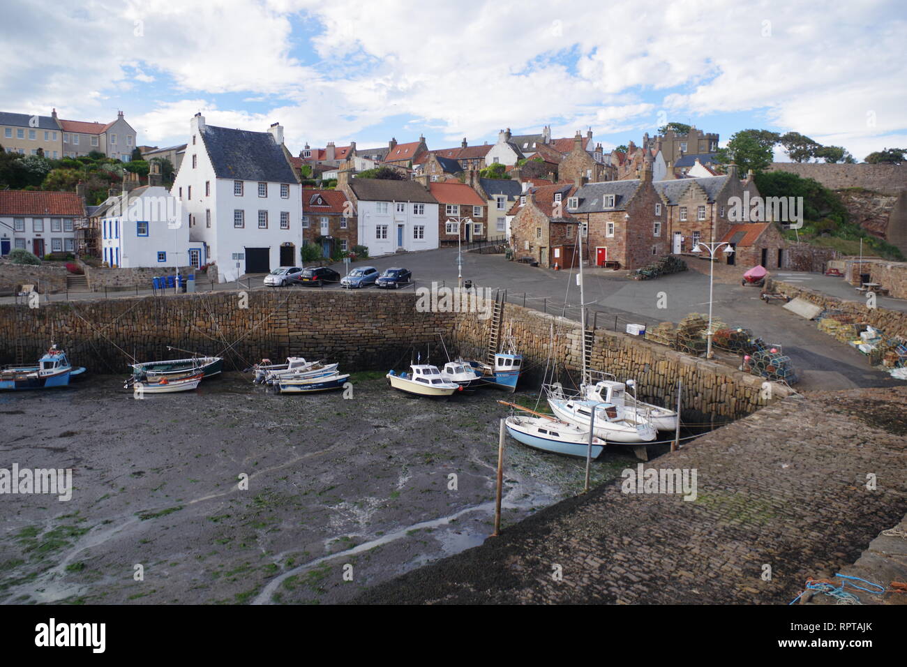 Small Medieval Harbour and Fishing Village of Crail, along the Fife ...
