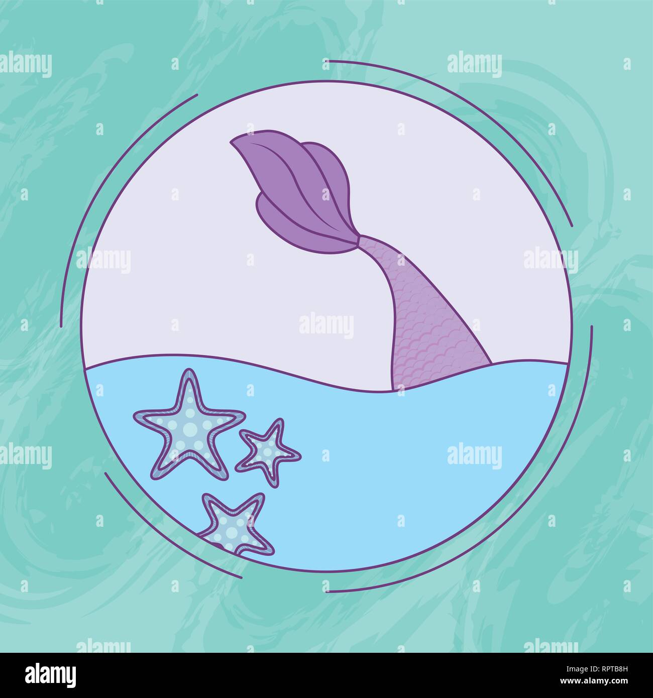 Little mermaid fish Stock Vector Images - Alamy