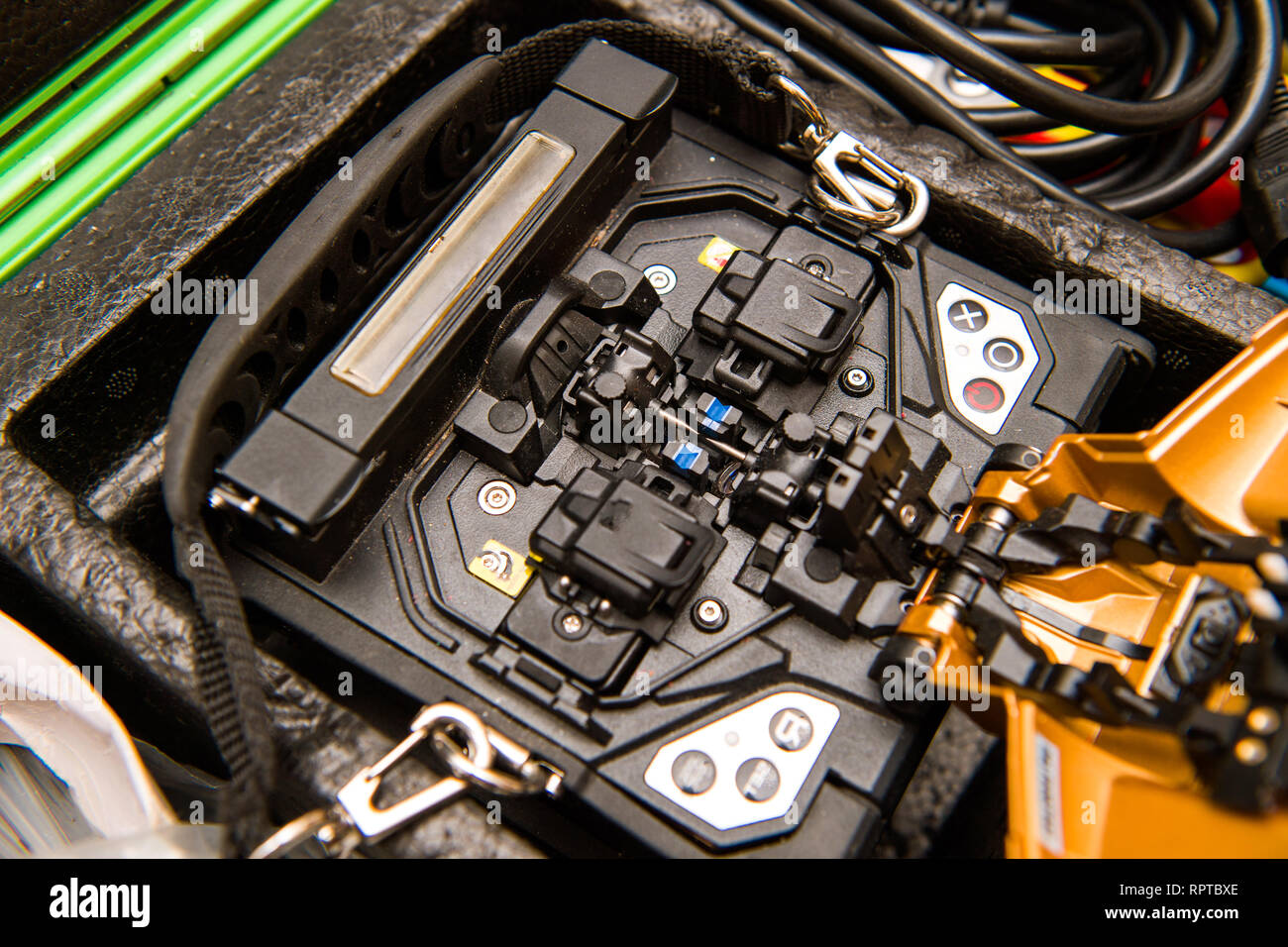 Macro detail of new modern innovative and powerful performance active ...