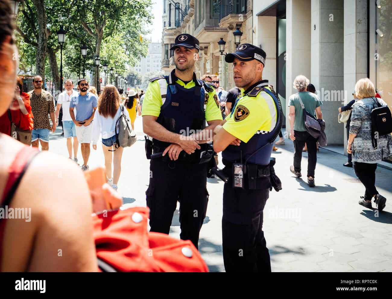 BARCELONA, SPAIN - JUN 1, 2018: Telephone image of discussion between ...