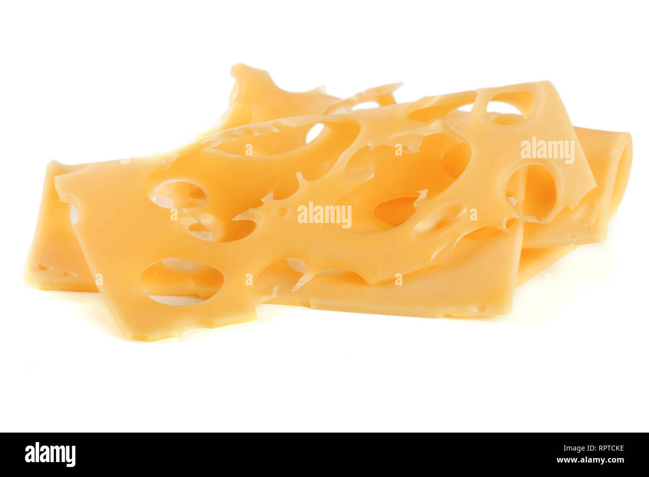 cheese slice isolated on white background cutout Stock Photo - Alamy