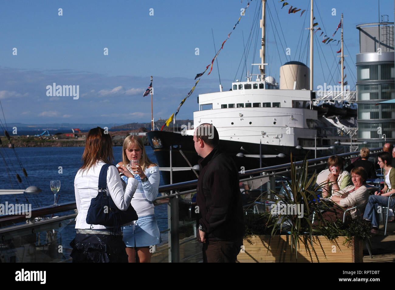 Royal Yacht Britannia, from Ocean Drive Mall terrace, Leith, Edinburgh ...