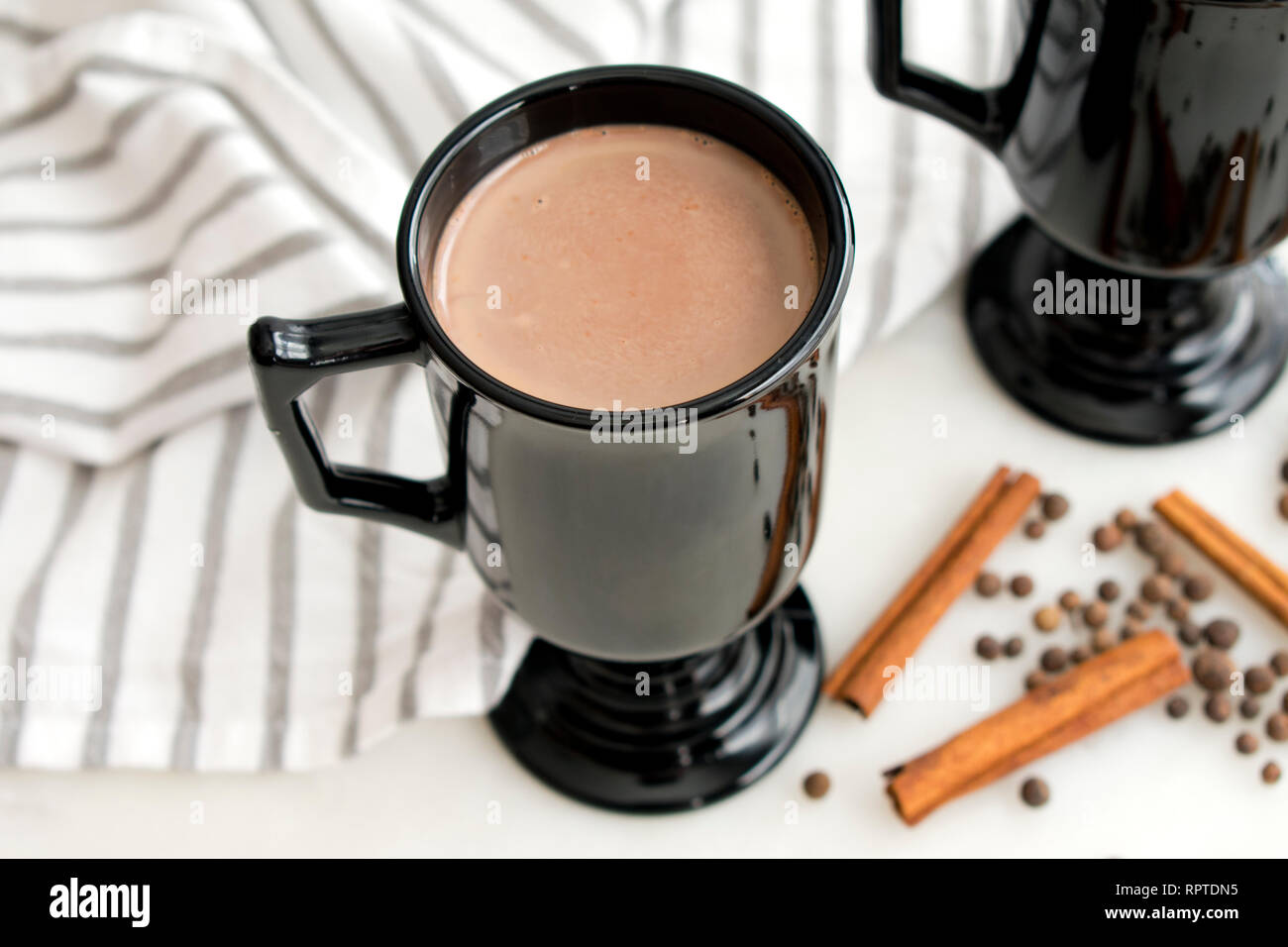 Spiced Hot Chocolate Stock Photo - Alamy