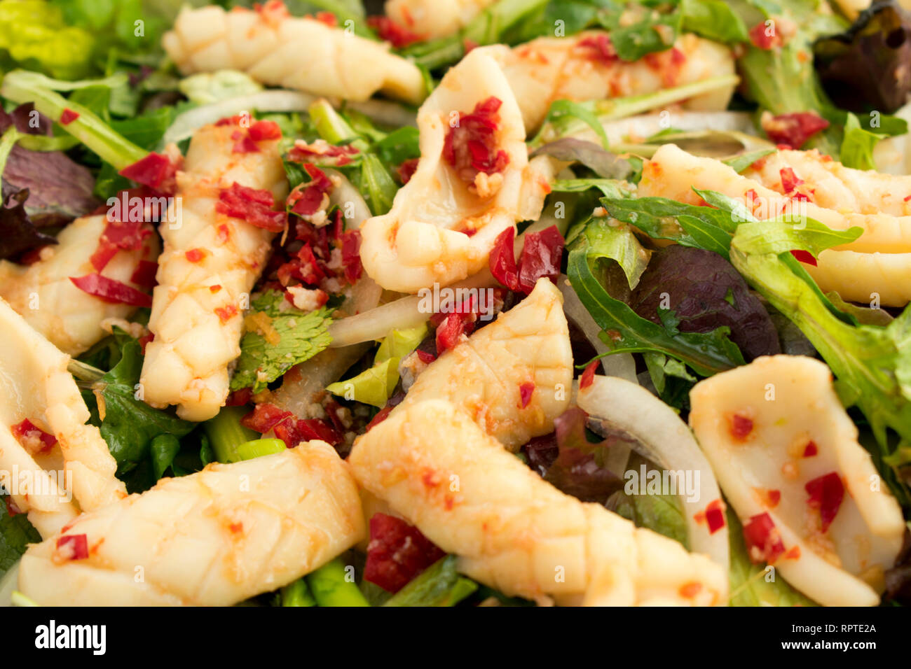 Vietnamese Spicy Squid Salad Stock Photo - Alamy