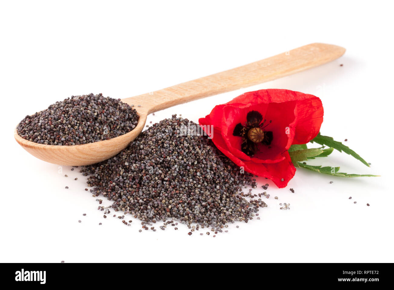 Pile poppy seeds closeup Cut Out Stock Images & Pictures - Alamy