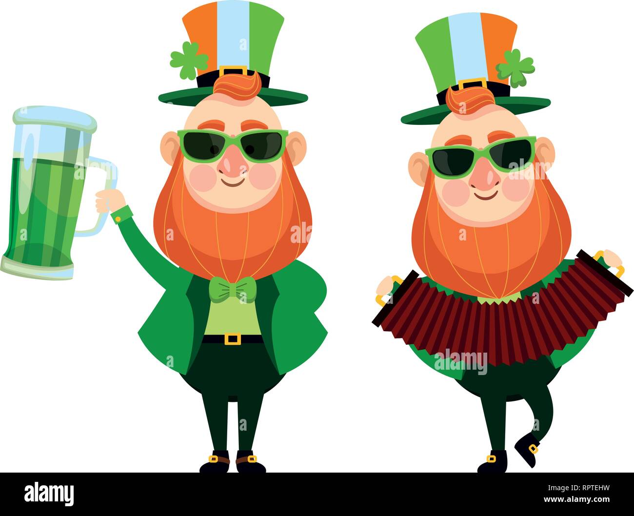 St patricks elves cartoons Stock Vector Image & Art - Alamy