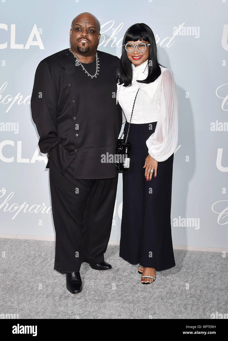 LOS ANGELES, CA - FEBRUARY 21: CeeLo Green (L) and Shani James arrive ...
