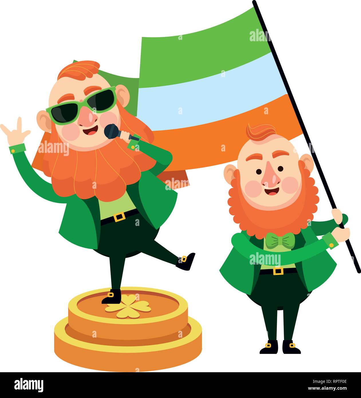 St patricks day elves cartoons Stock Vector Image & Art - Alamy