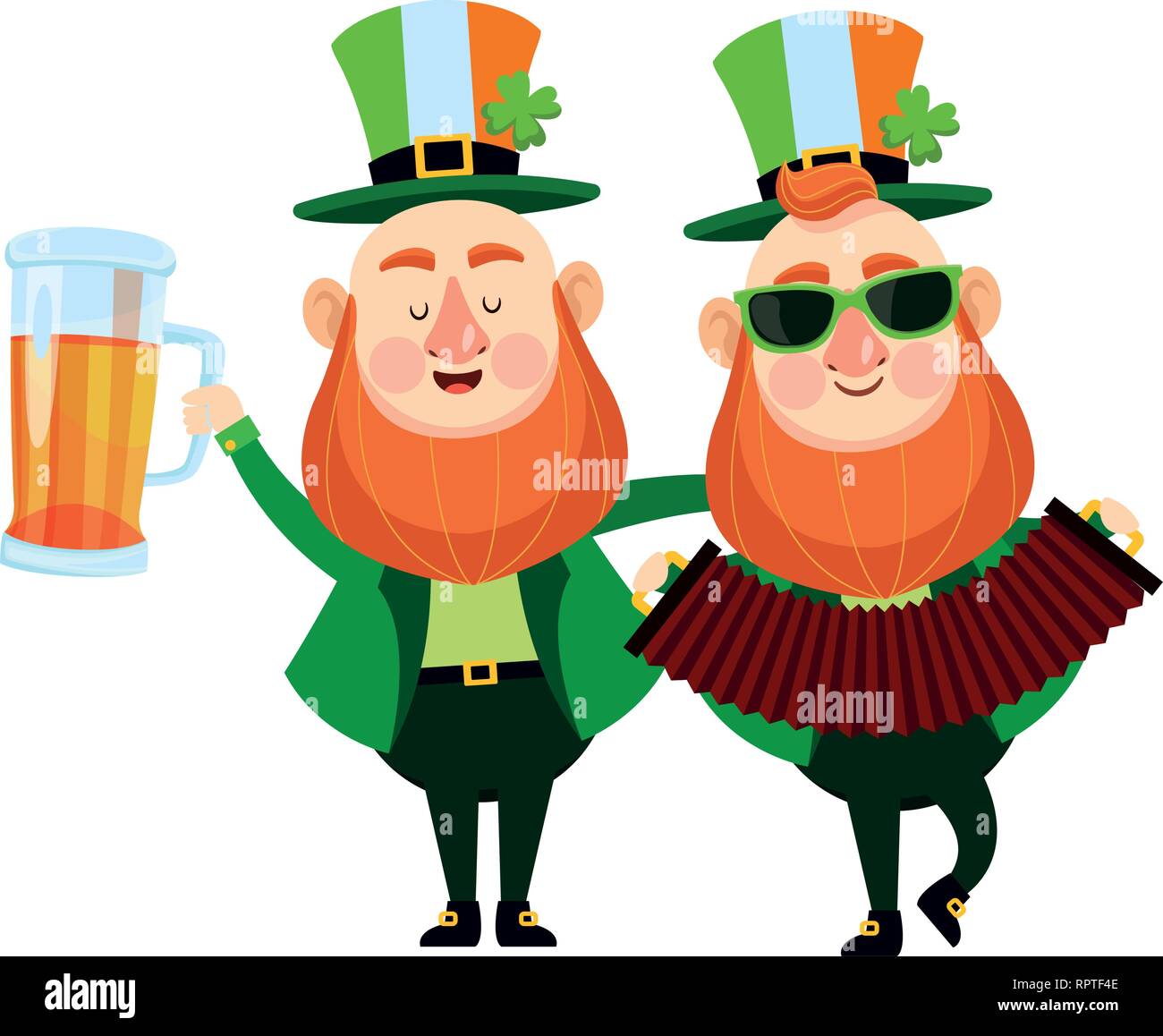 St patricks day elves cartoons Stock Vector Image & Art - Alamy