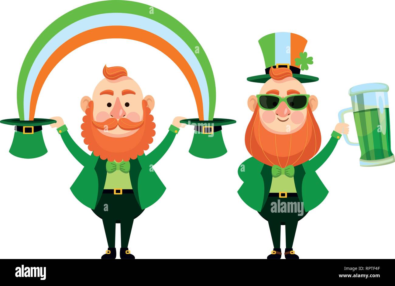 St patricks day elves cartoons Stock Vector Image & Art - Alamy