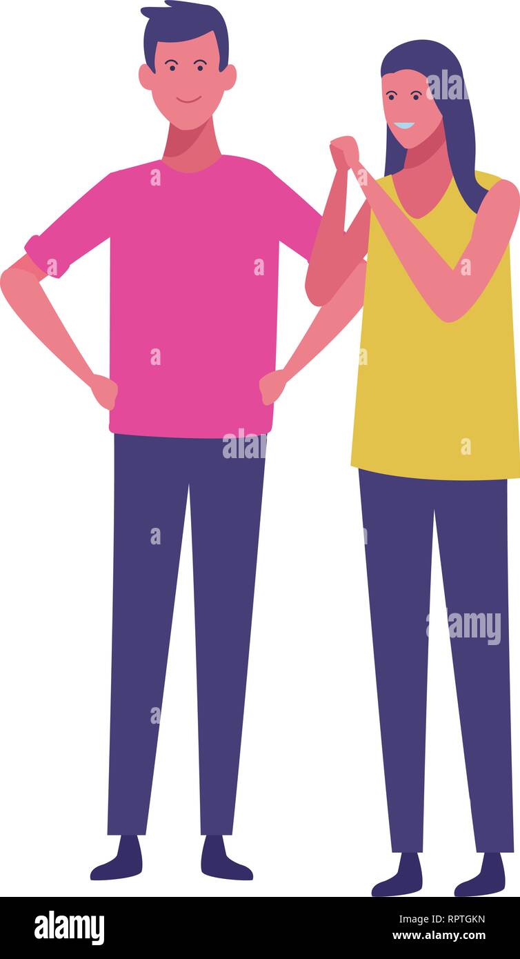 young couple cartoon Stock Vector Image & Art - Alamy