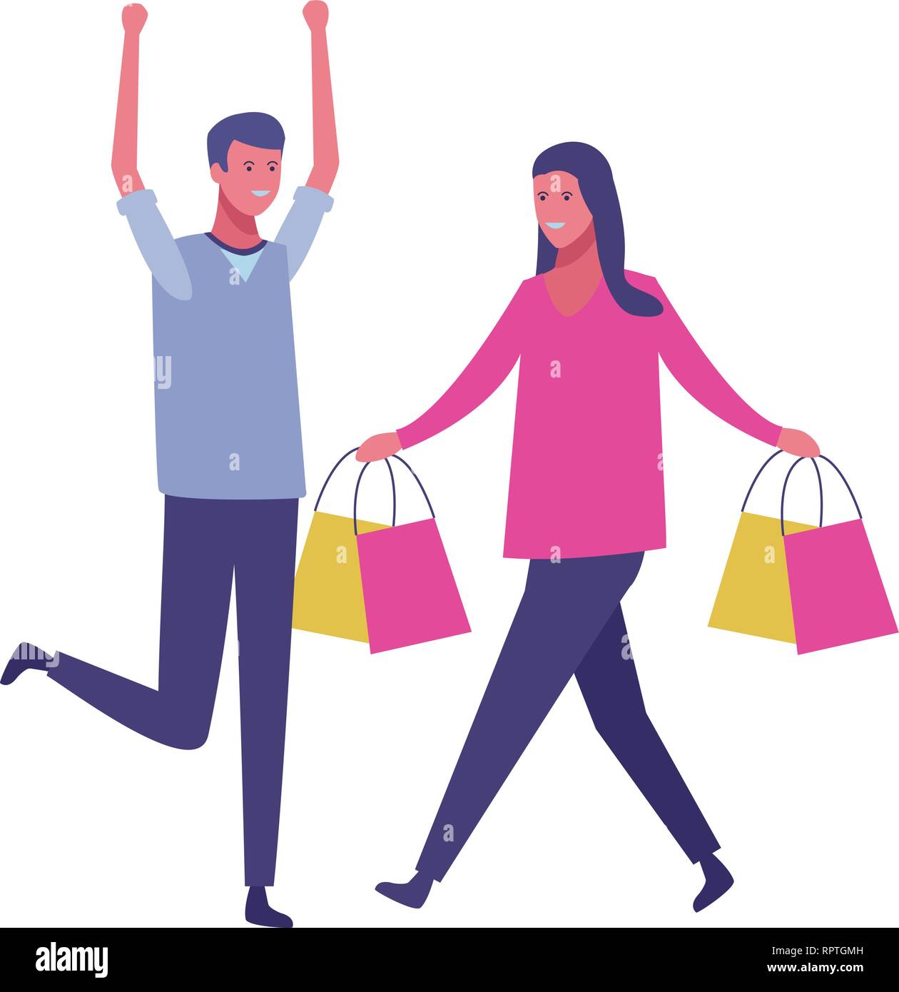 young couple cartoon Stock Vector Image & Art - Alamy