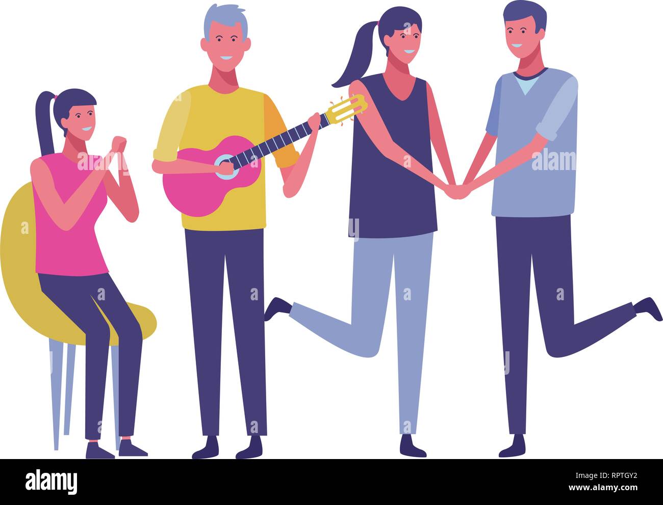 young people cartoon Stock Vector Image & Art - Alamy