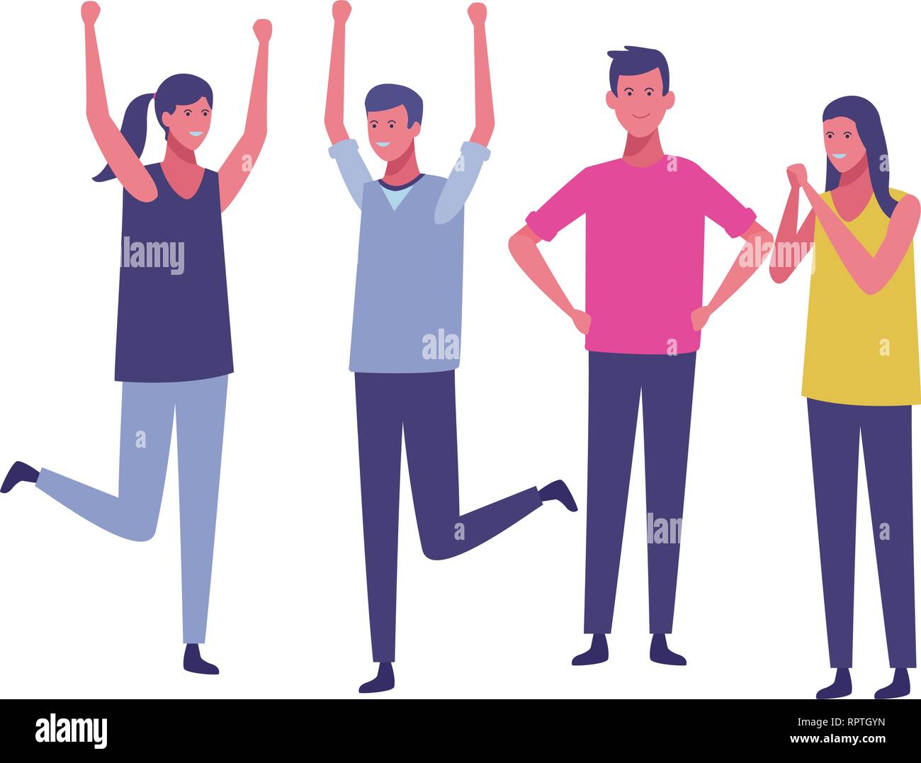 young people cartoon Stock Vector Image & Art - Alamy