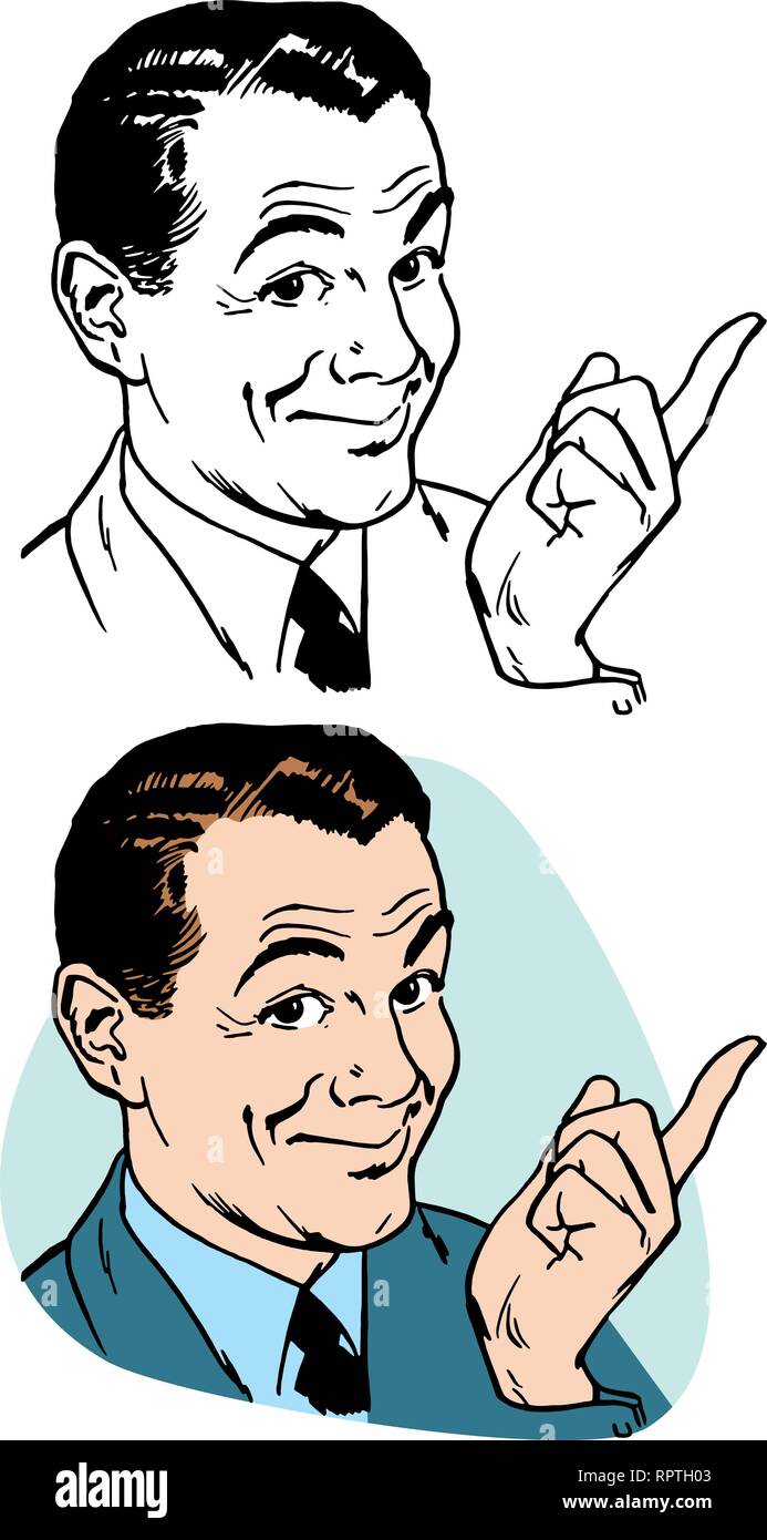 1950s male illustration hi-res stock photography and images - Alamy