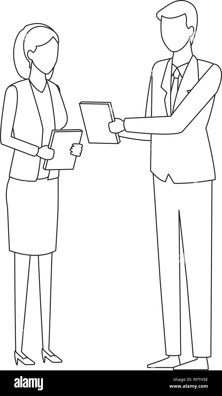 Modern executive with tablet Black and White Stock Photos & Images - Alamy