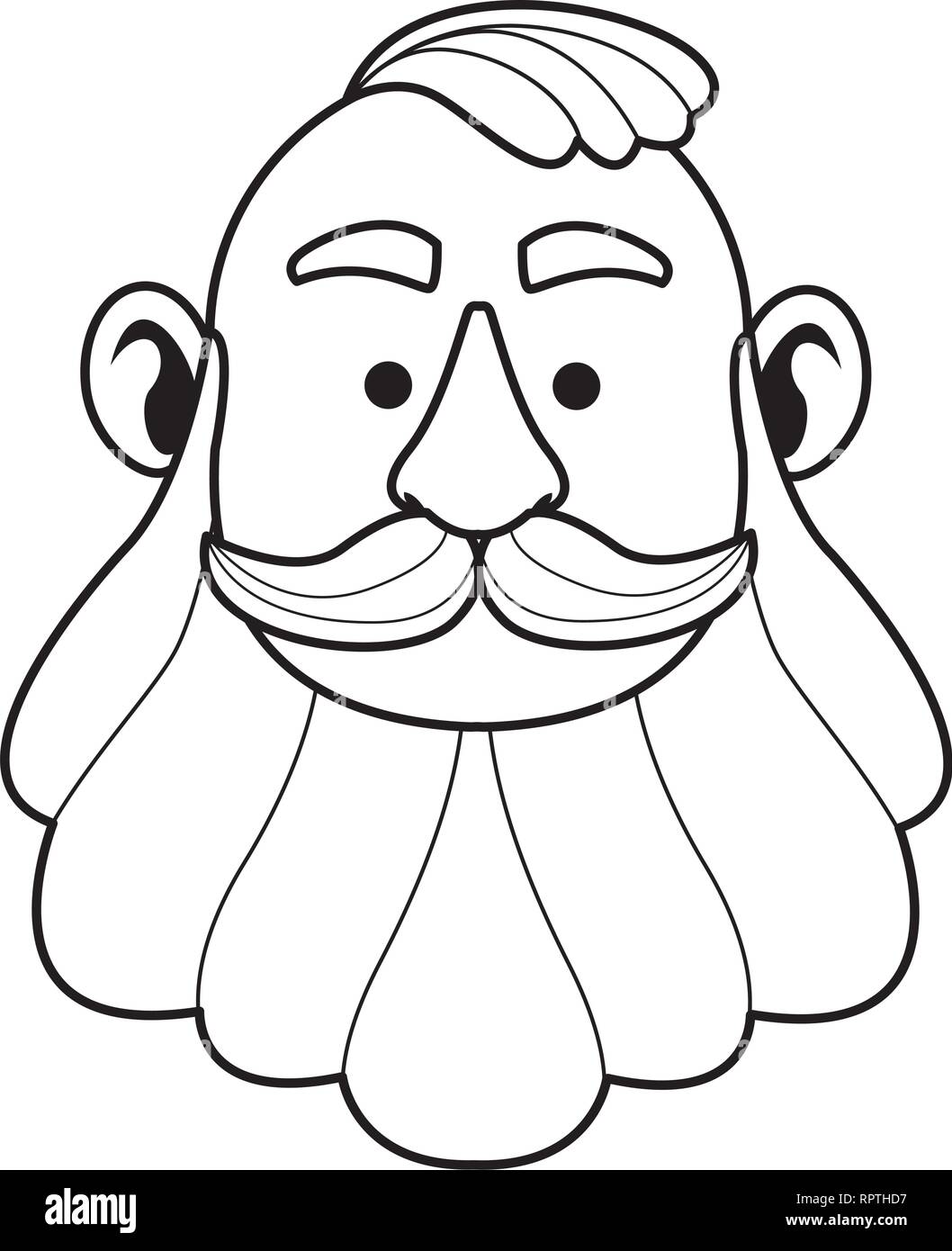 Irish man face in black and white Stock Vector Image & Art - Alamy