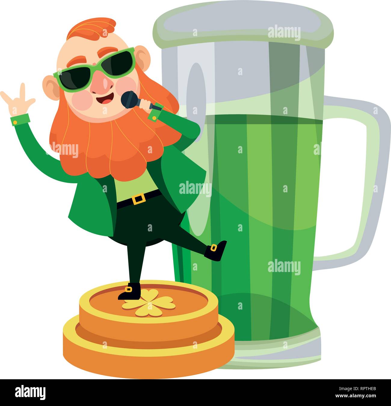 Elf singing Stock Vector Images - Alamy