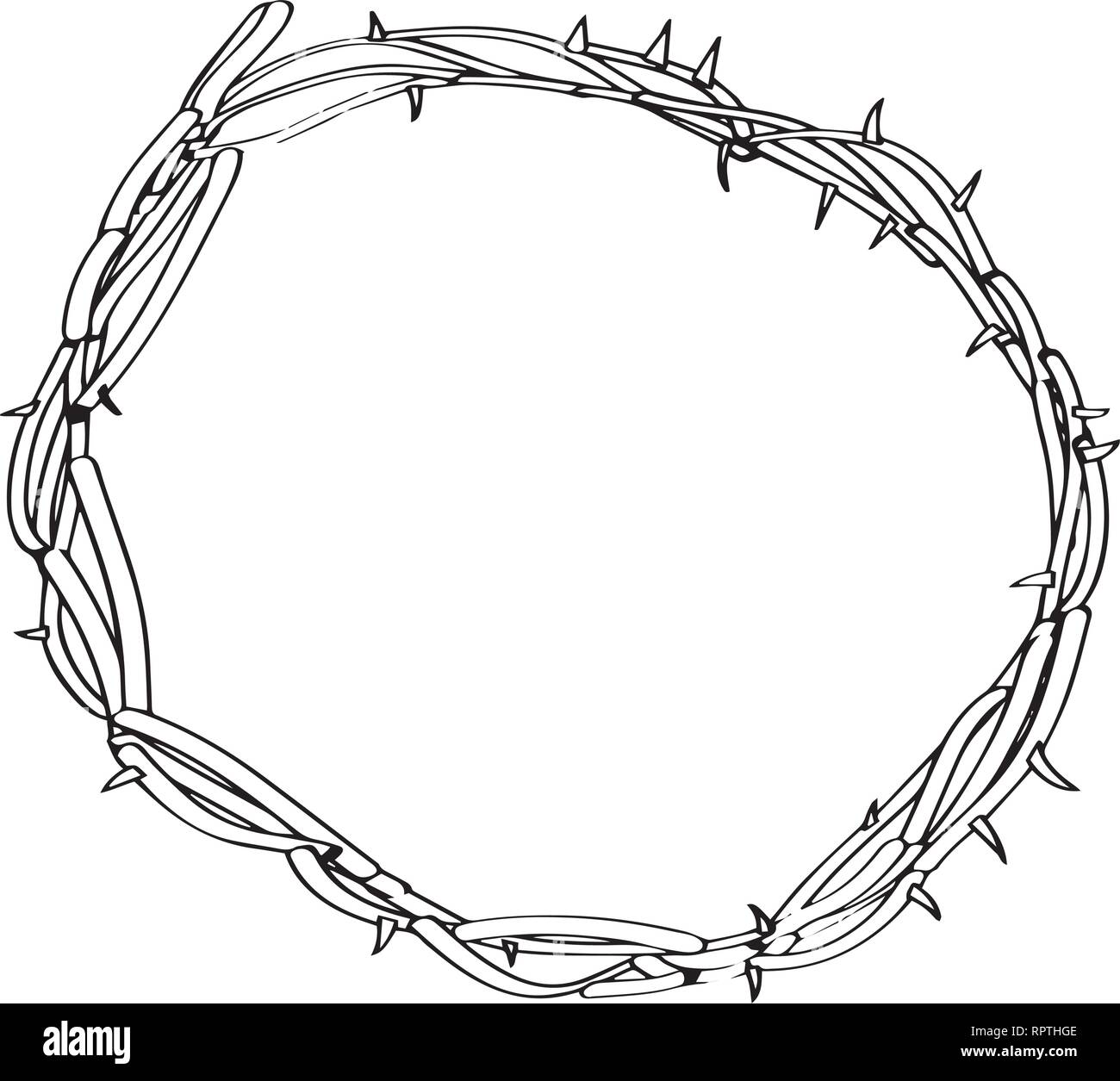 Outline of a crown of thorns Stock Vector Image & Art - Alamy
