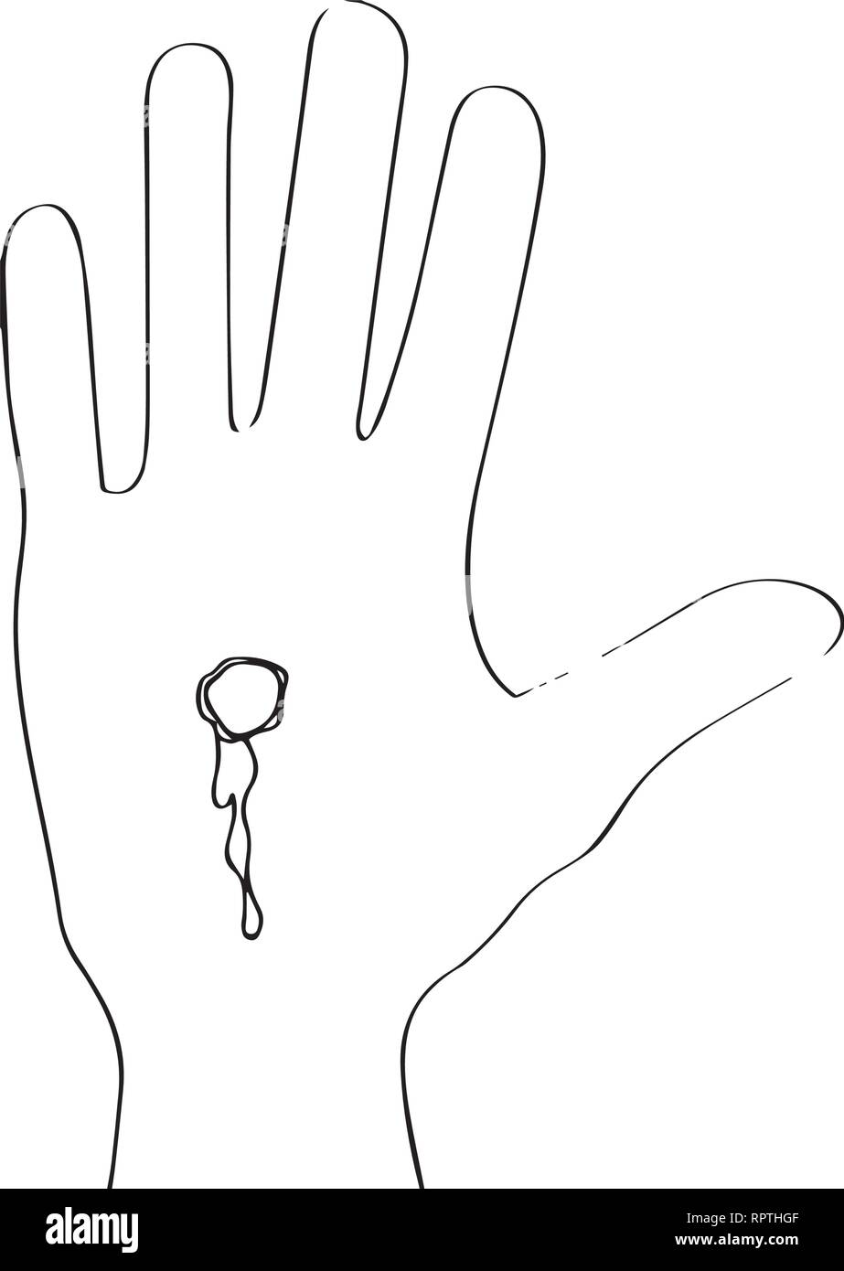 Isolated stigmata outline Stock Vector Image & Art - Alamy